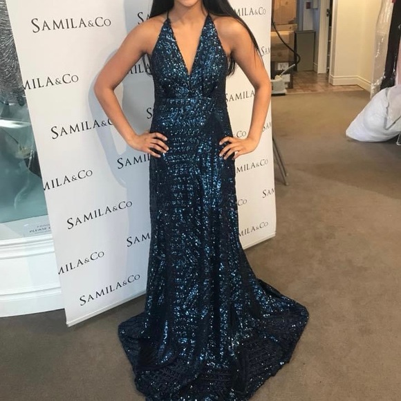 samila & co | Dresses | Samila Bridal Blue Prom Dress | Poshmark